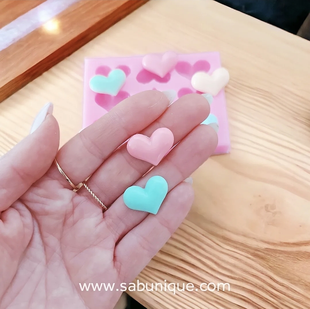 Çoklu Küçük Kalpler Silikon Kalıbı | Sabunique | Silikon Kalıpları ve ...